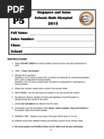Singapore & Asian Schools Math Olympiad (SASMO) 2024 - Paper Based Only ...