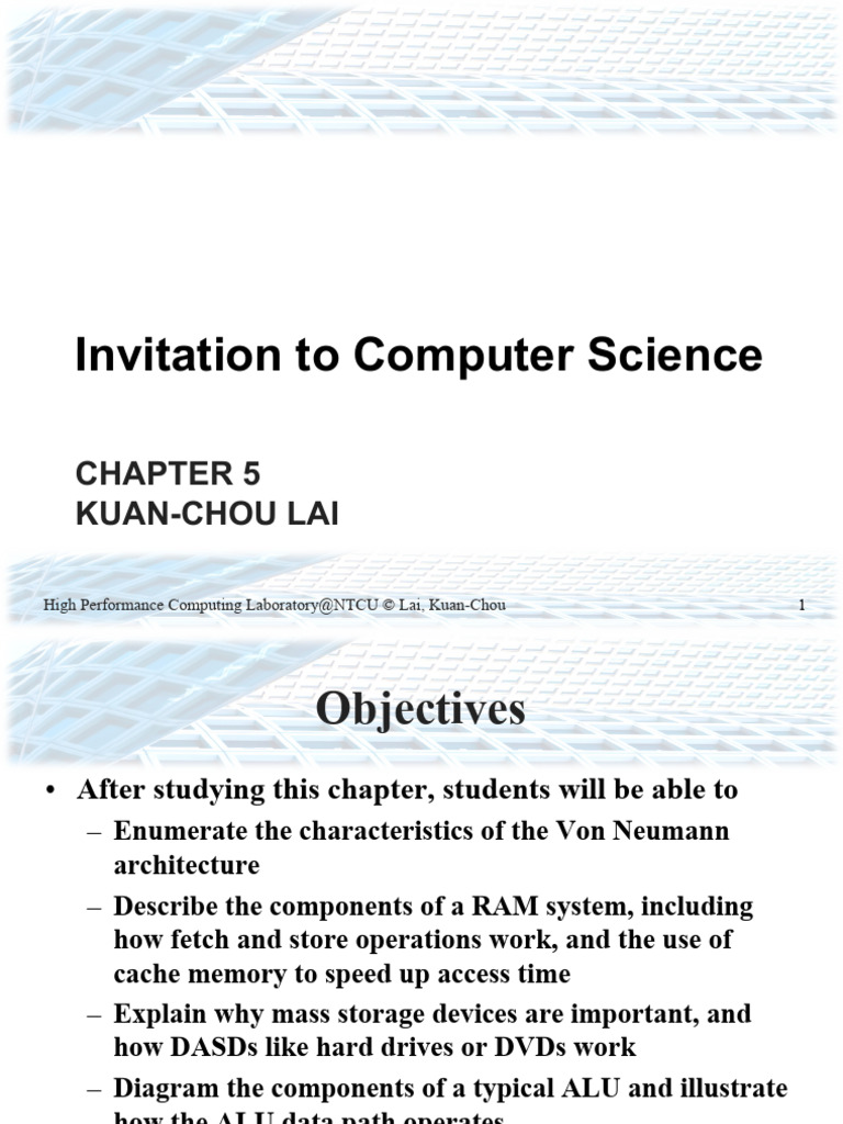Computer Science Chap05 Pdf Random Access Memory Computer Data Storage