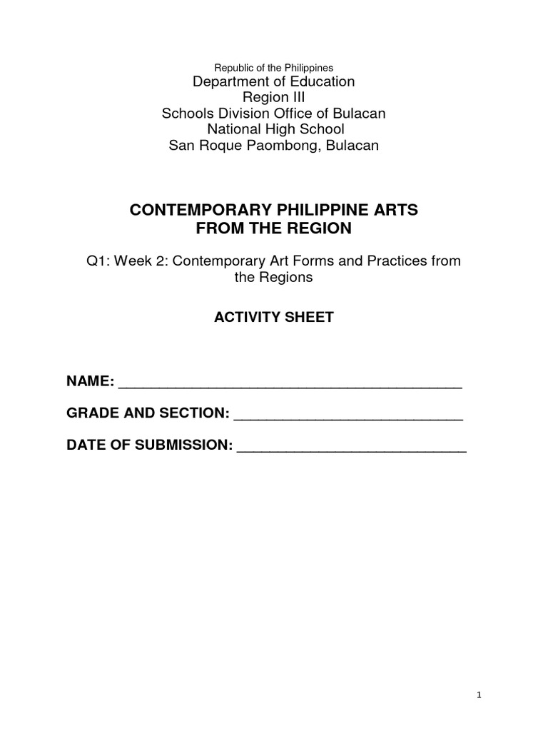 4 CPAR Art Forms Practices | PDF | The Arts | Dances