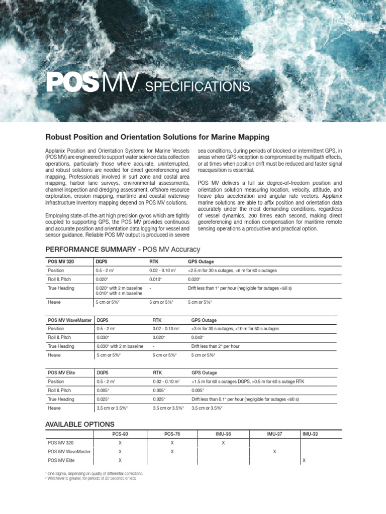 Posmv Specifications | PDF | Global Positioning System | Microsoft Windows