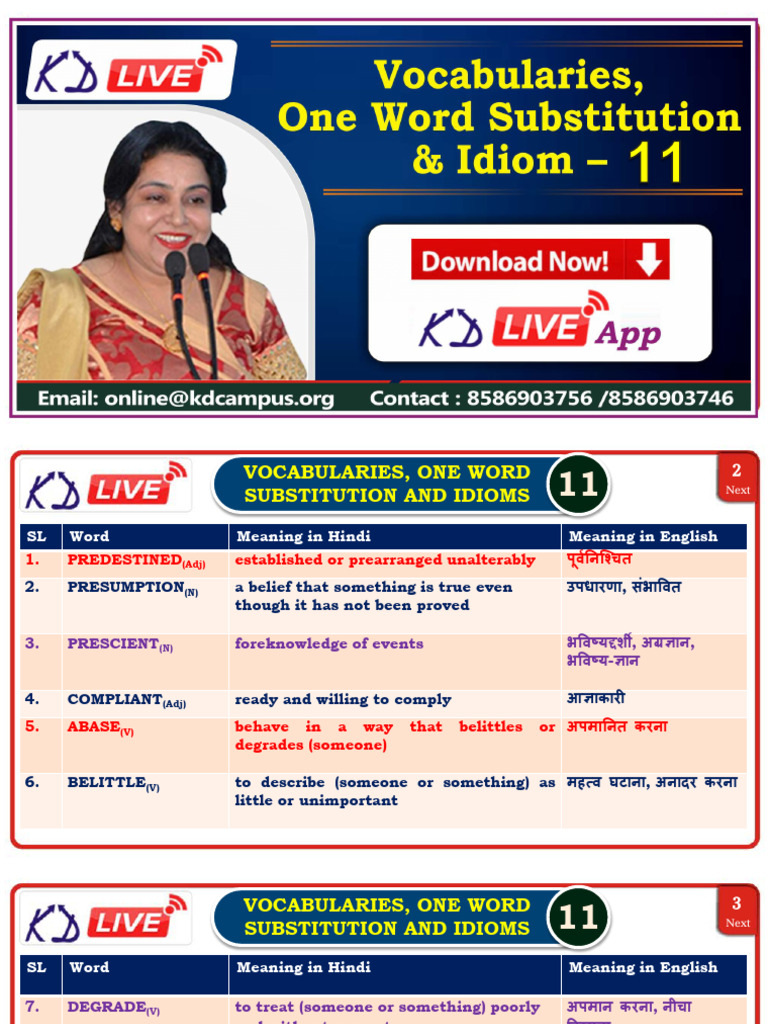 Vocab OWS & Idiom - 11 20201229105314 20210101020846 | PDF