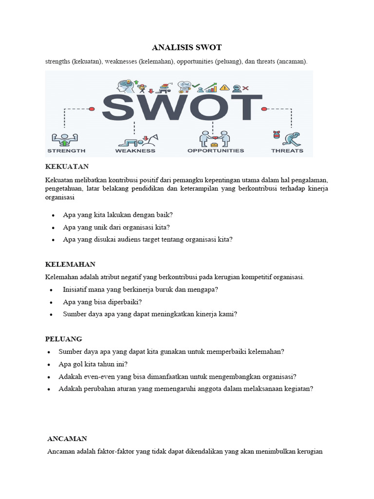 Analisis Swot | PDF | Karier & Perkembangan