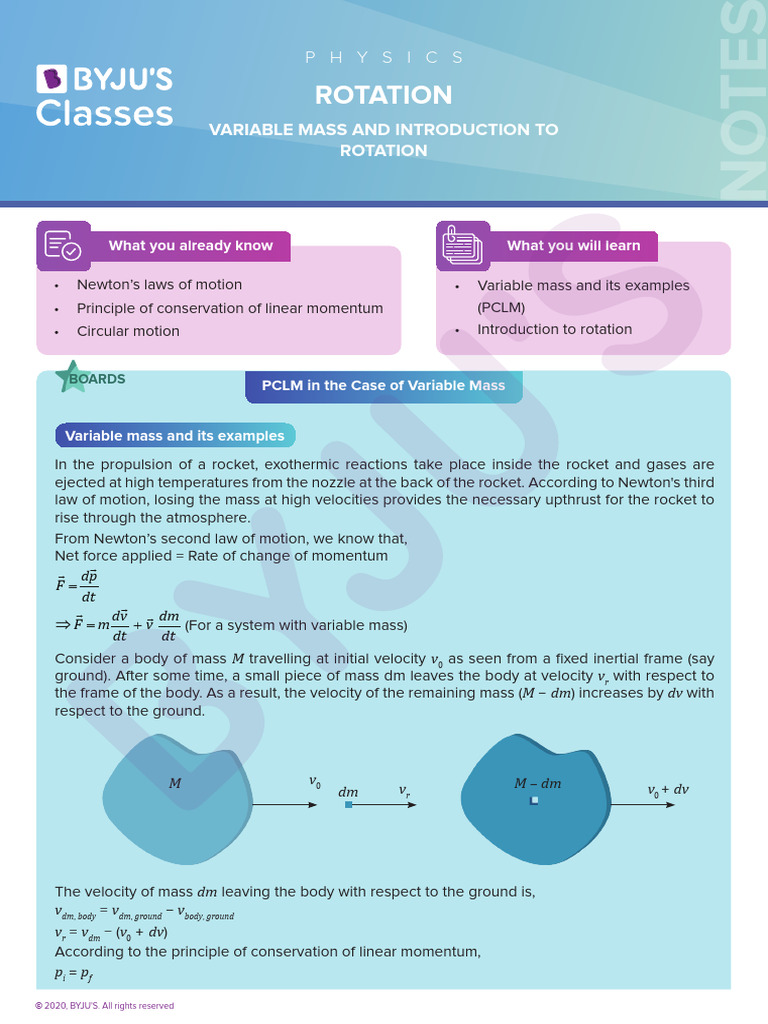 1.introduction To Rotation | PDF | Quantity | Physics