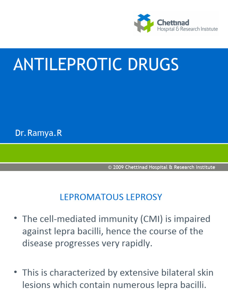Antileprotic Drugs | PDF | Leprosy | Diseases And Disorders