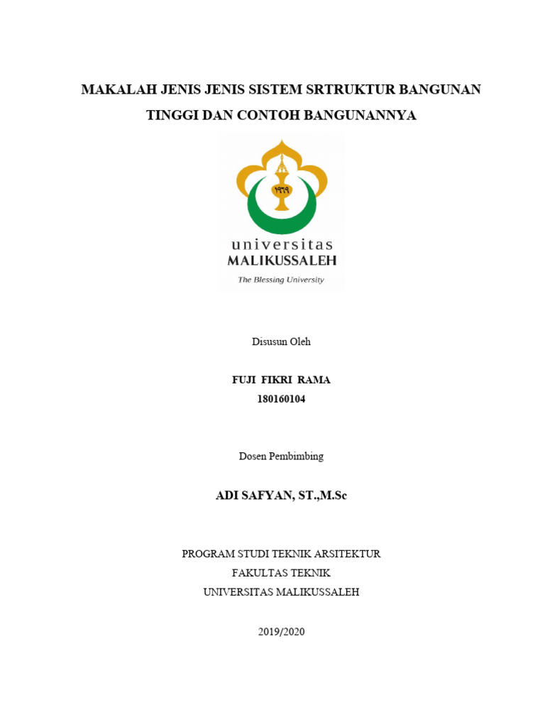 Fuji Fikri Rama Makalah Jenis Struktur Bangunan Tinggi | PDF ...
