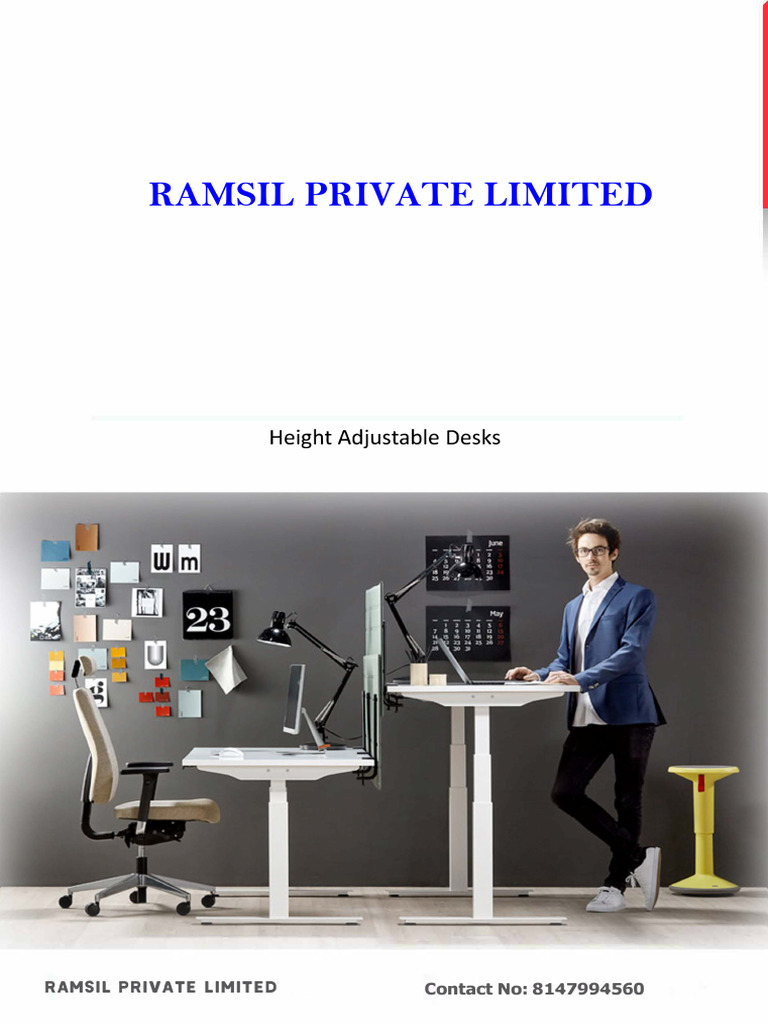 Manual Height Adjustable Desk Frame | PDF | Manufactured Goods