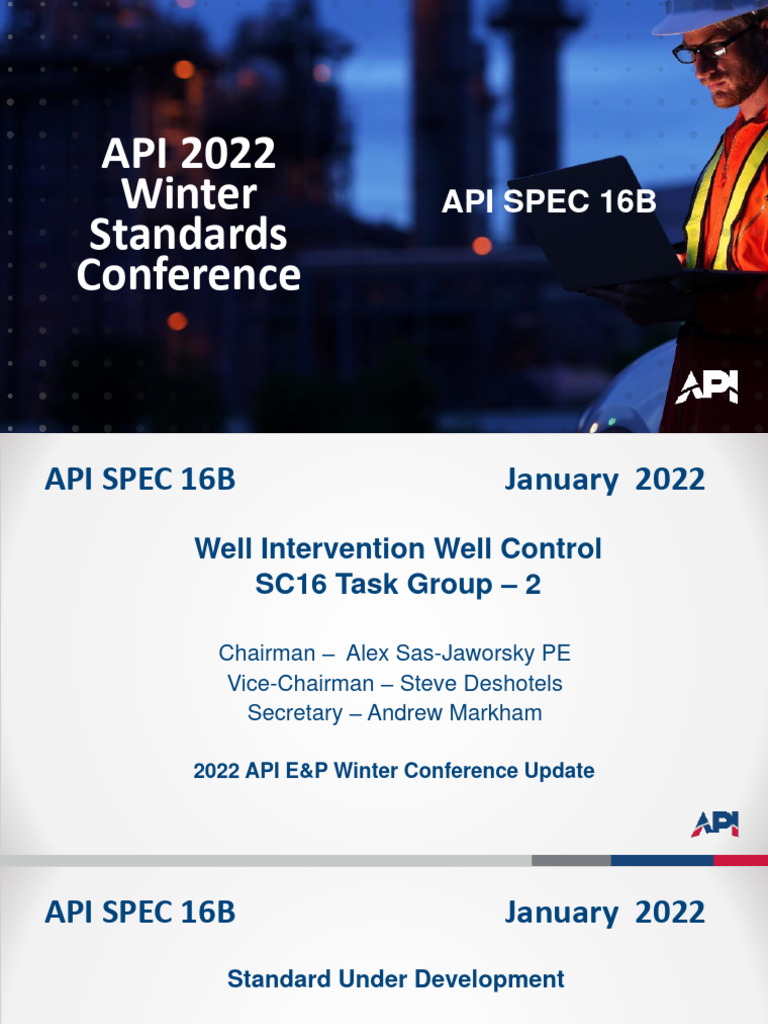 API 2022 Winter Standards Conference | PDF | Computers | Technology ...