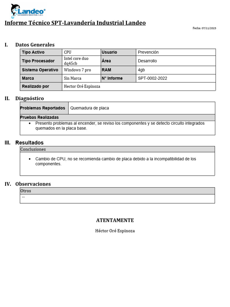 INFORME_TECNICO | PDF