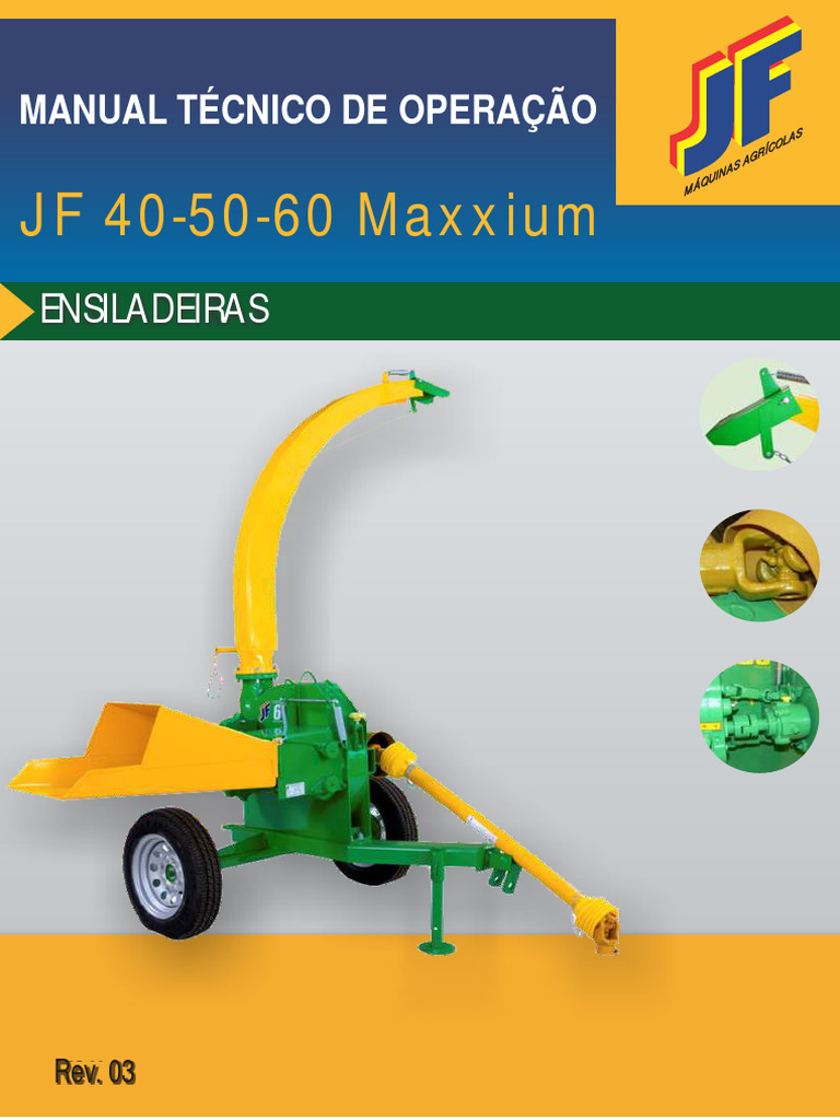 JF 40-50-60 Maxxium: Manual Técnico de Operação | PDF | Trator | Motores
