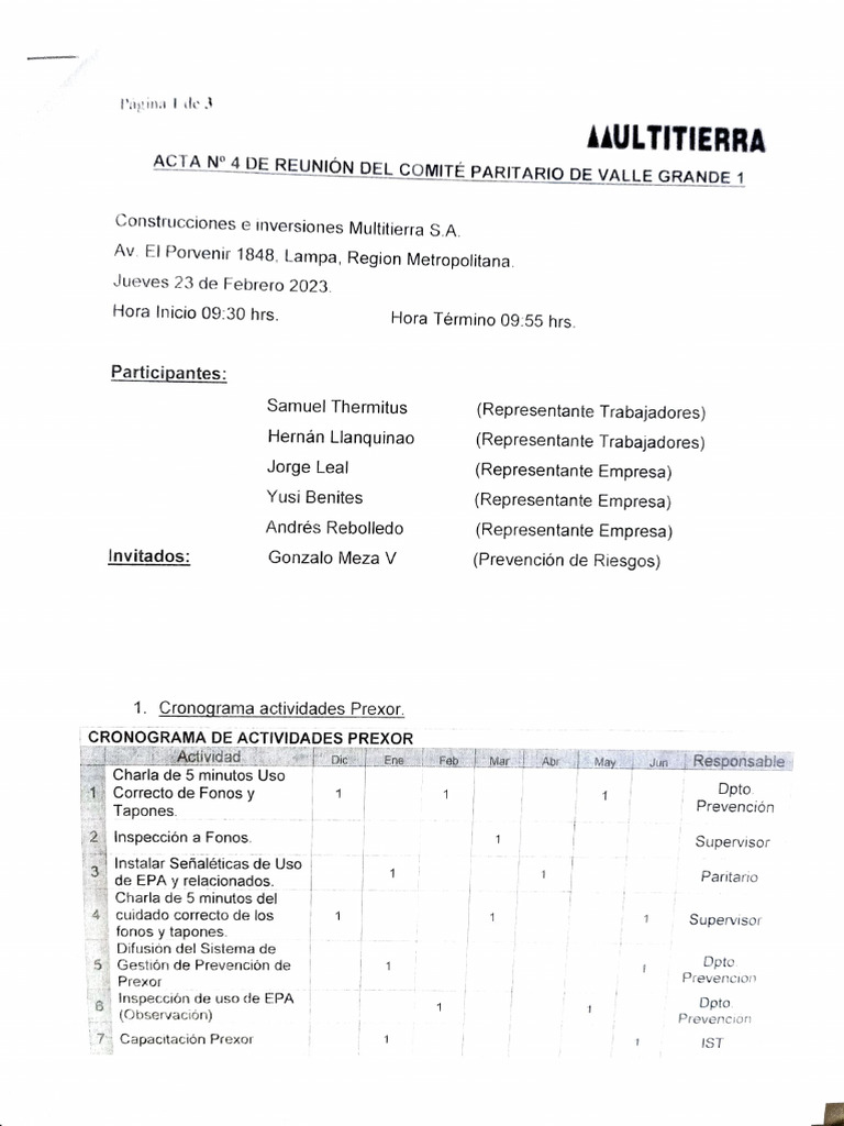 Acta 4 CPHS VG1 (2) 2023 | PDF