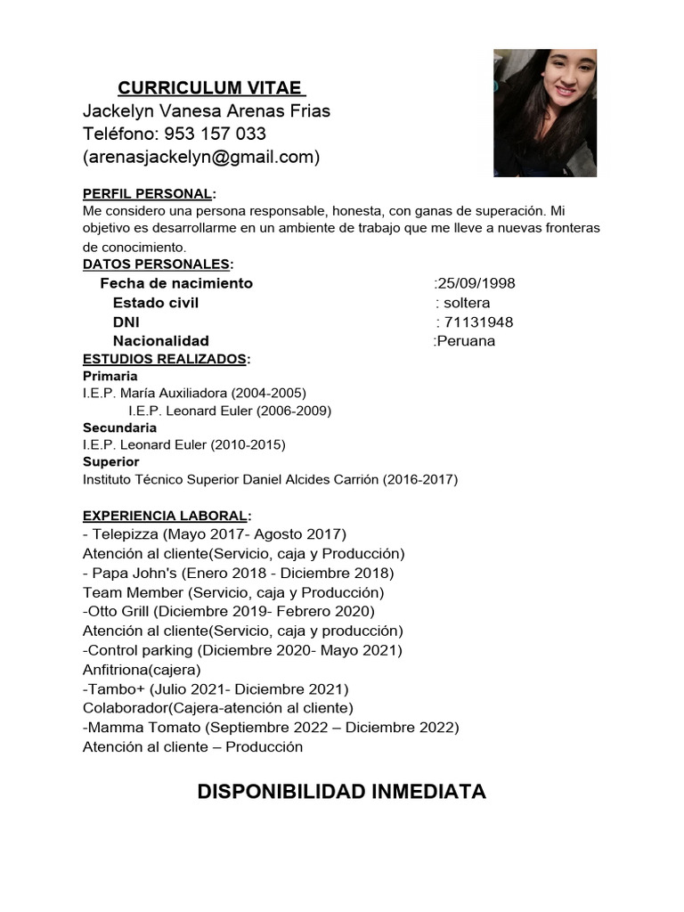 Curriculum Vitae Jacky-1 | PDF