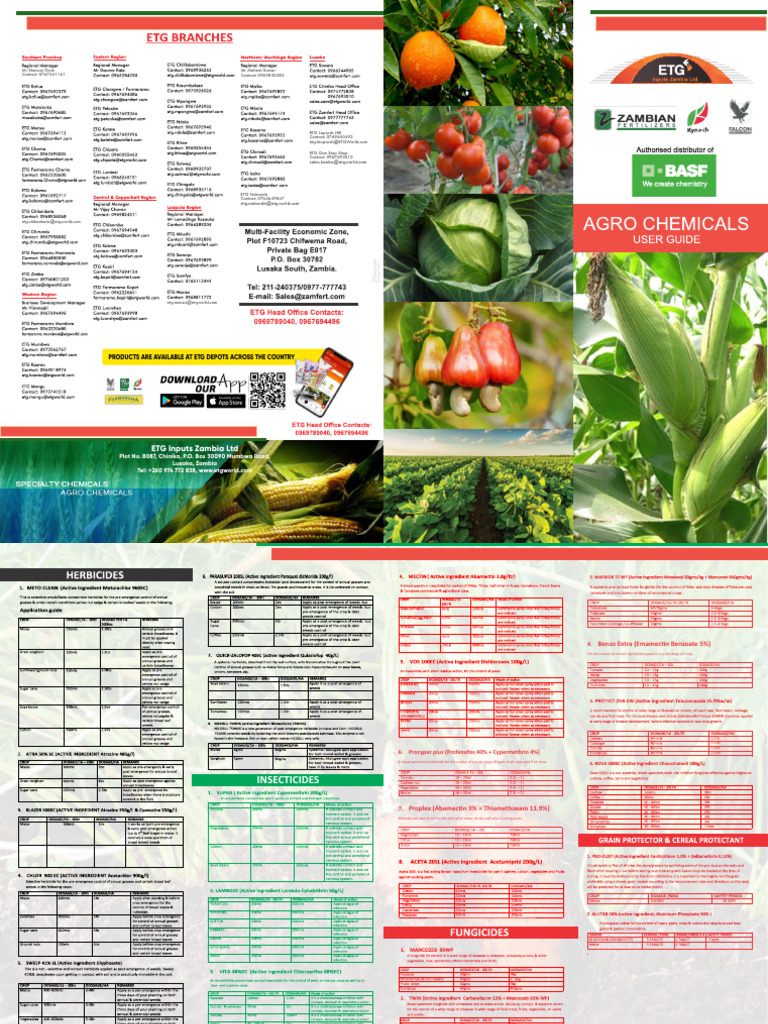 ETG Agrochemical Products in Zambia | PDF