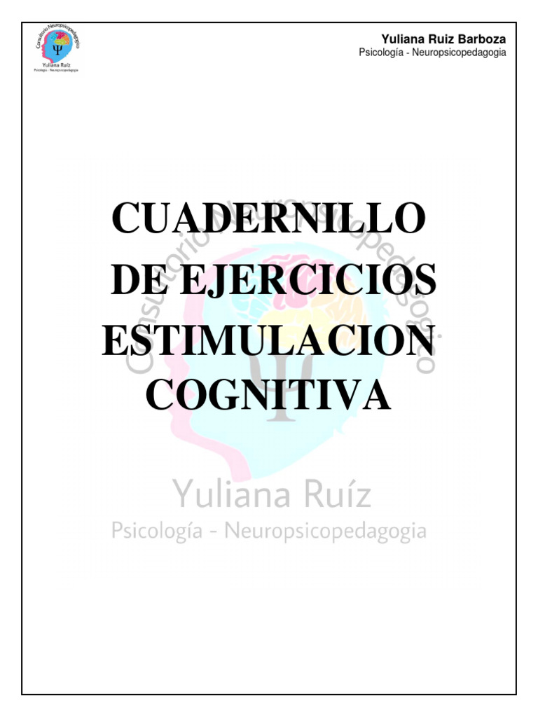 Cuadernillo Estimulacion Cognitiva Niño Tdahdocx | PDF | Cerebro | Terapia de conducta cognitiva