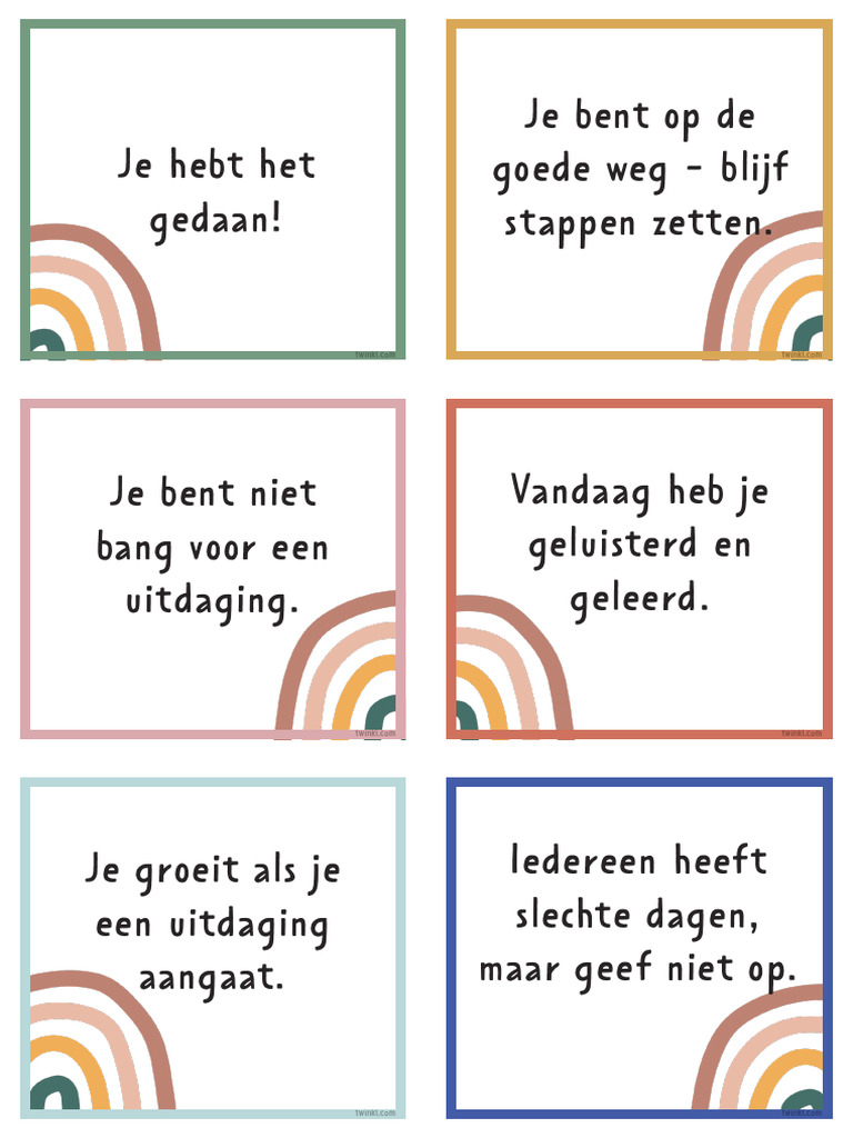 Mindfulness Growth Mindset 85 Positieve Affirmaties Kaartjes | PDF