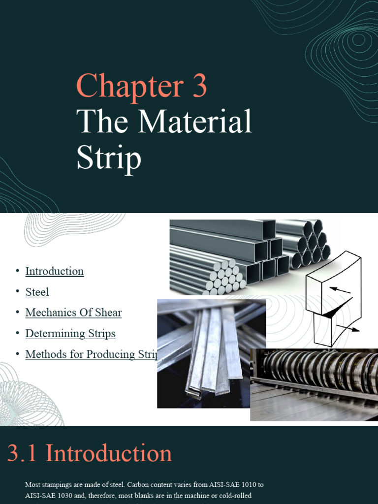 Chapter 3 Material Strip | PDF | Sheet Metal | Rolling (Metalworking)