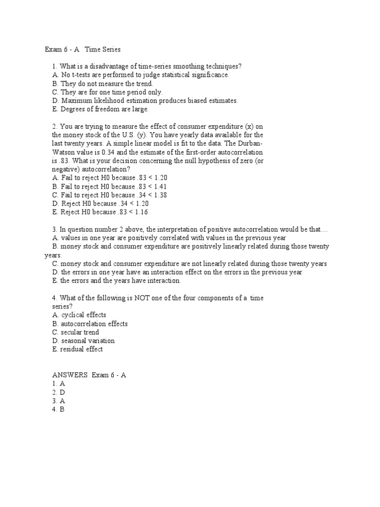 Time Series Test | PDF | Autocorrelation | Errors And Residuals