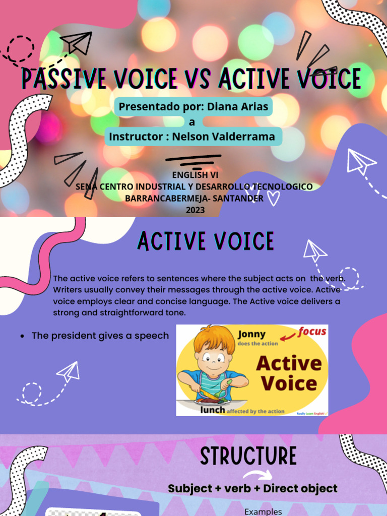 Passive Voice Vs Active Voice | PDF | Subject (Grammar) | Verb