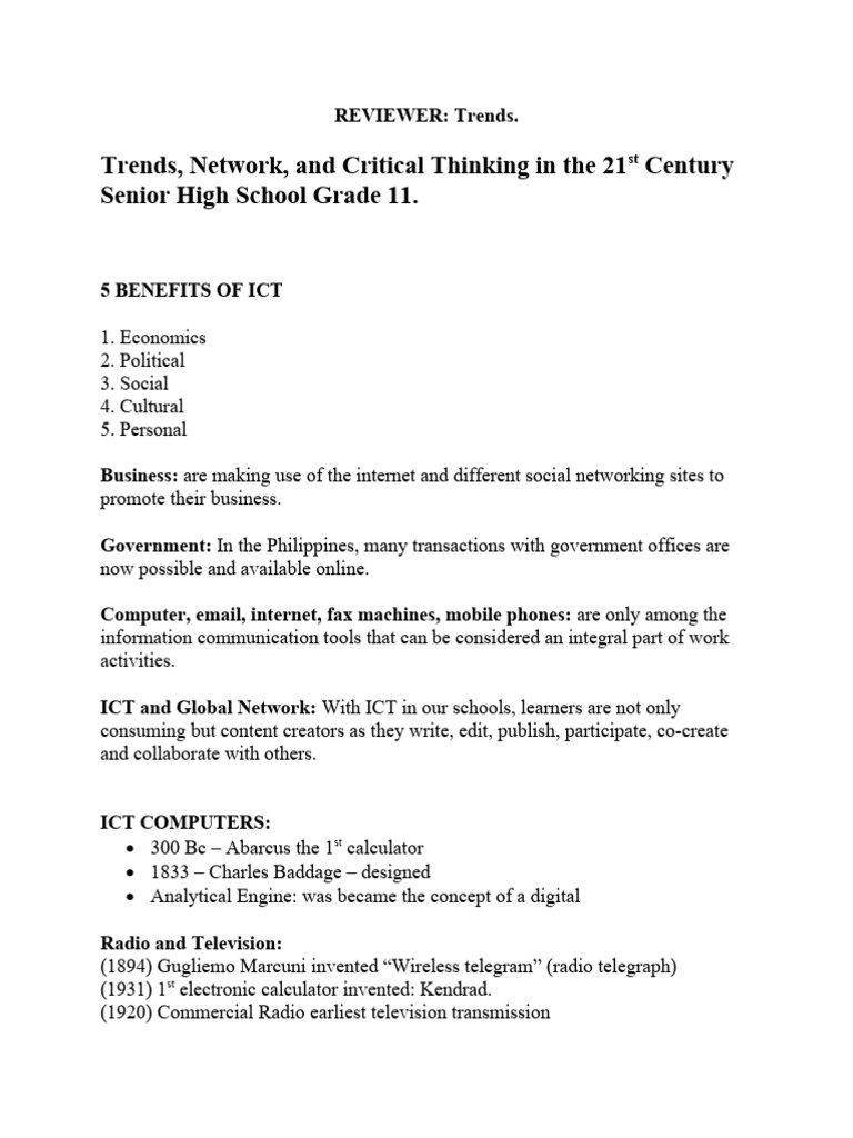 REVIEWER-TRENDS | PDF | Information Technology | Telephone