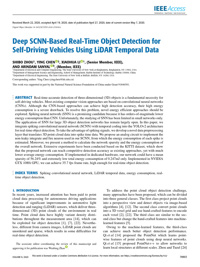 Deep SCNN-Based Real-Time Object Detection For Self-Driving Vehicles ... Deep SCNN-Based Real-Time Object Detection For Self-Driving Vehicles ...