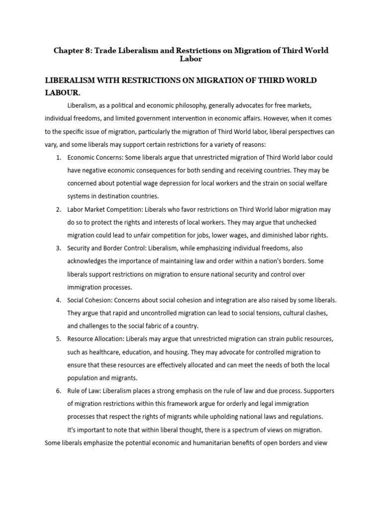 Chapter 8 IBT Handout | PDF | Trickle Down Economics | Immigration