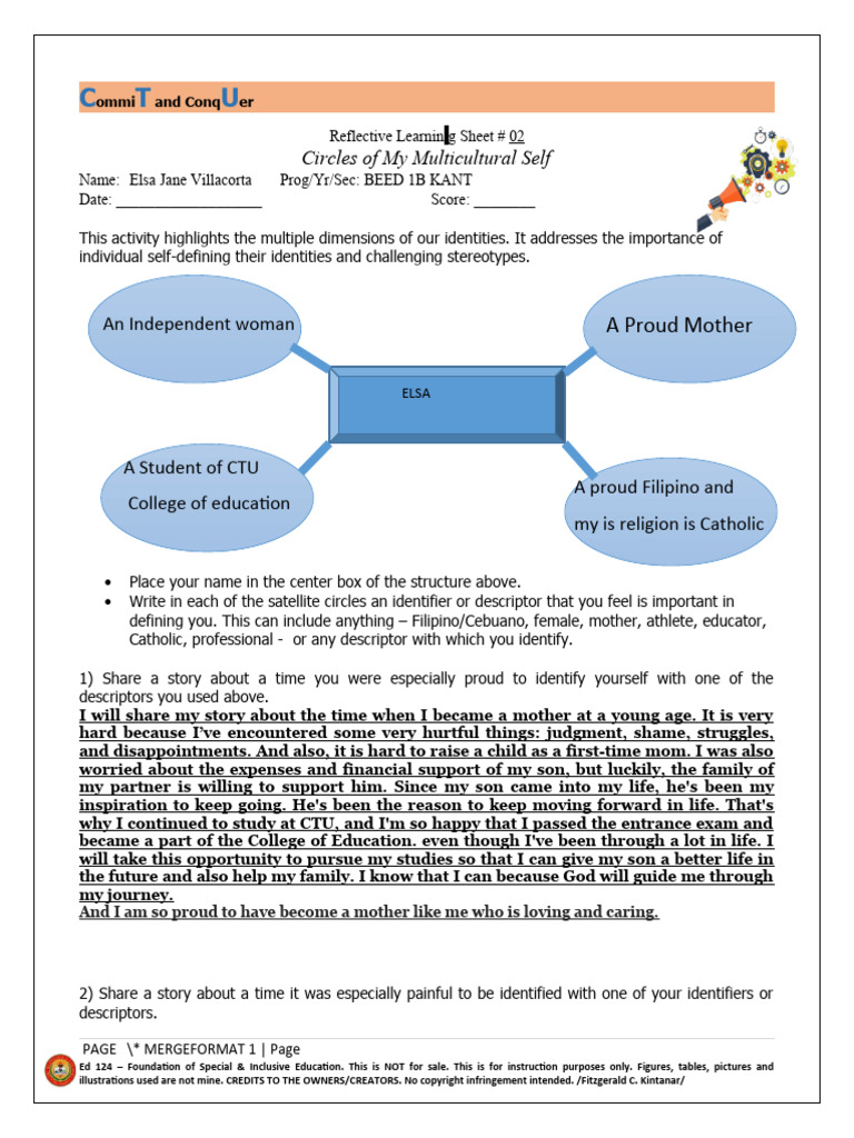 Copy-Elsa Jane D. Villacorta - Ed 124 RLS # 2 | PDF