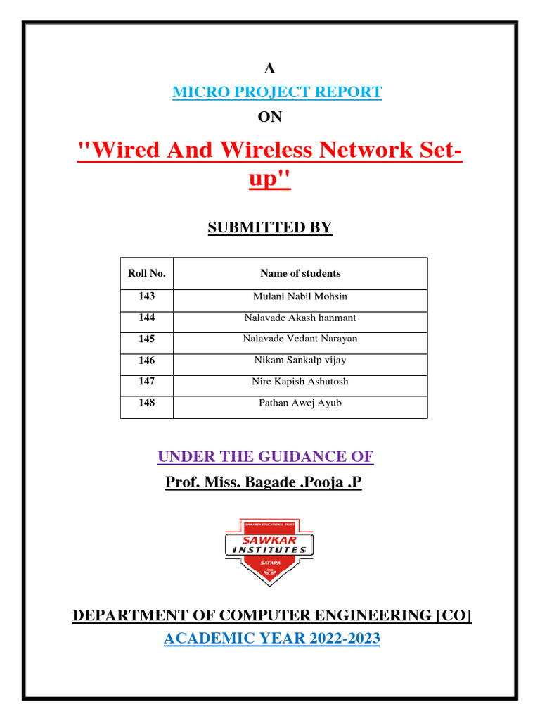 WPC Microproject Msbte | PDF | Computer Network | Ethernet