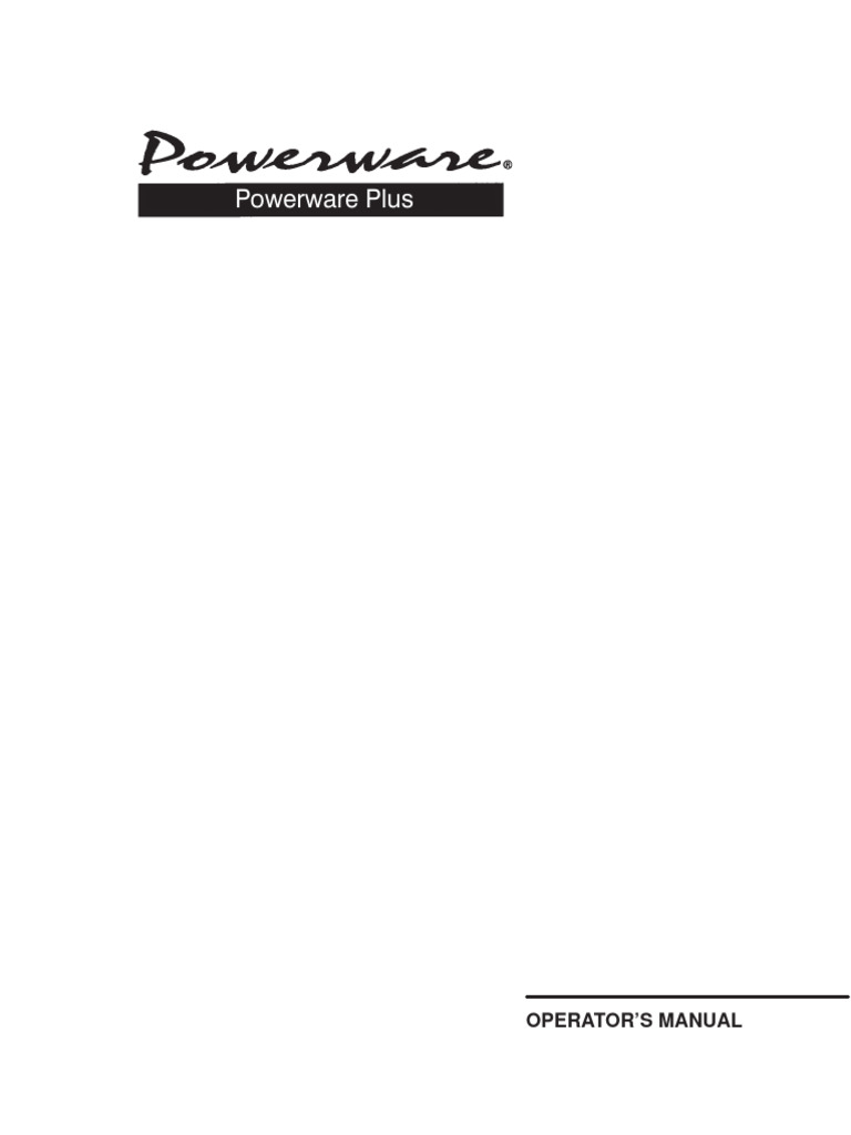 Manual POWERWARE PLUS 12-12 | PDF | Power Inverter | Menu (Computing)