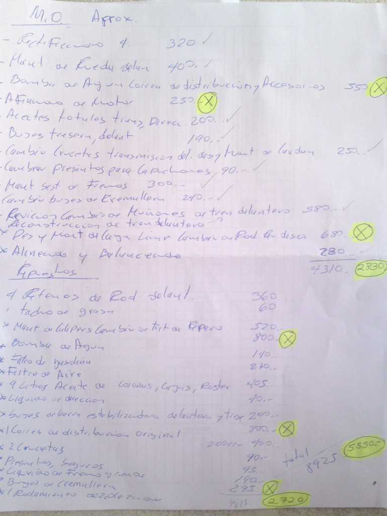 Detalle de Trabajos Apriori | PDF