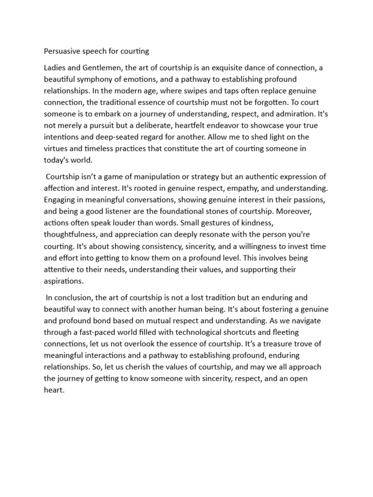The Art of Modern Courtship | PDF