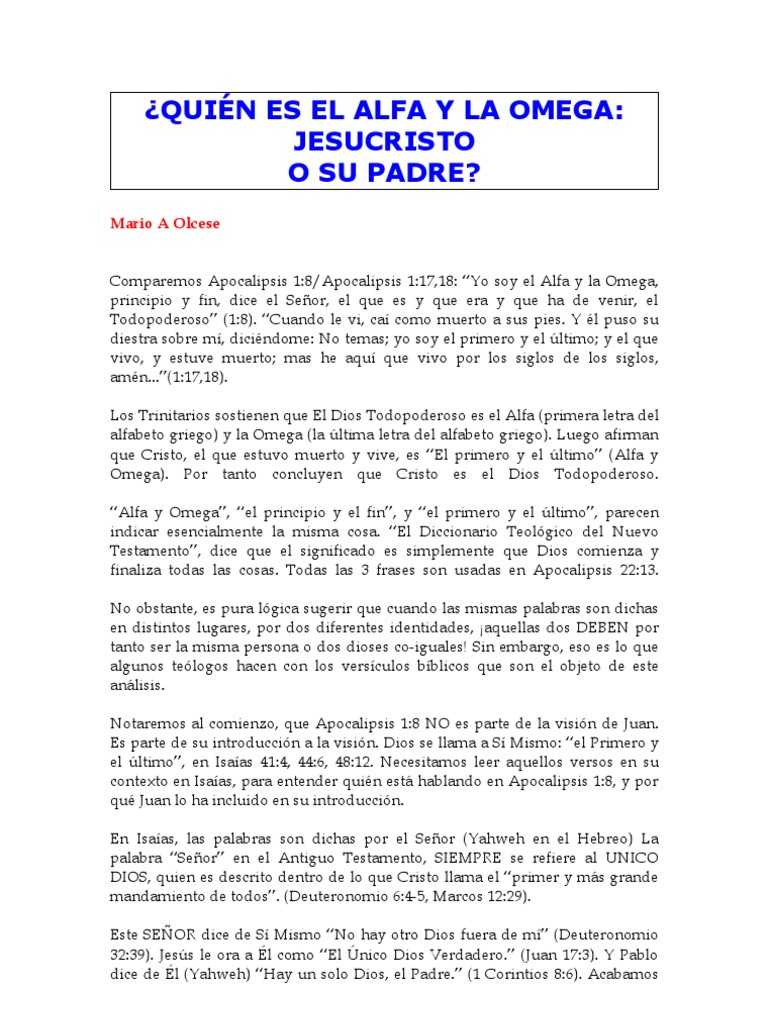 Significado Del Dios Alfa Y Omega Simbología Cristiana: Los Mitos Y