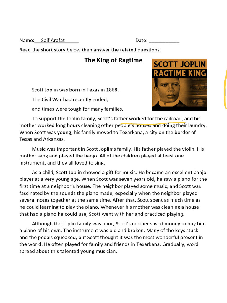 Reading Usage | PDF | Scott Joplin | Ragtime