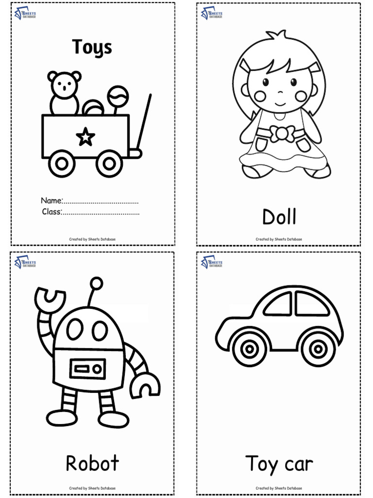 Kindergarten Toy List Worksheet | PDF