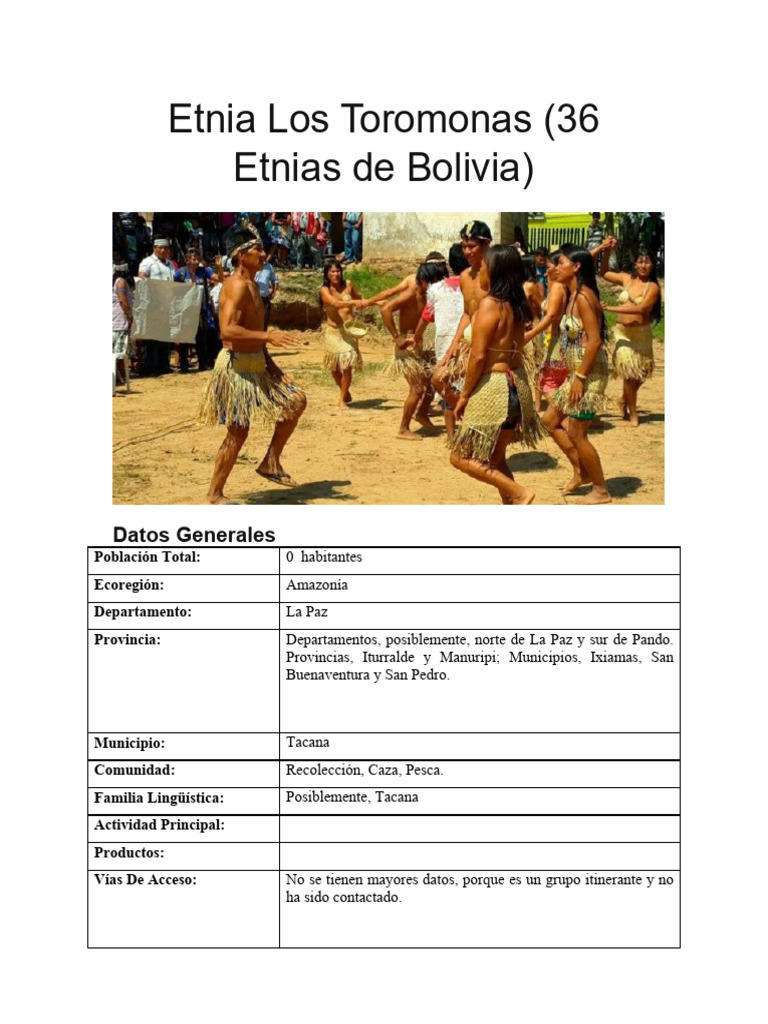 Cultura y Extinción de los Toromonas | PDF | Historia