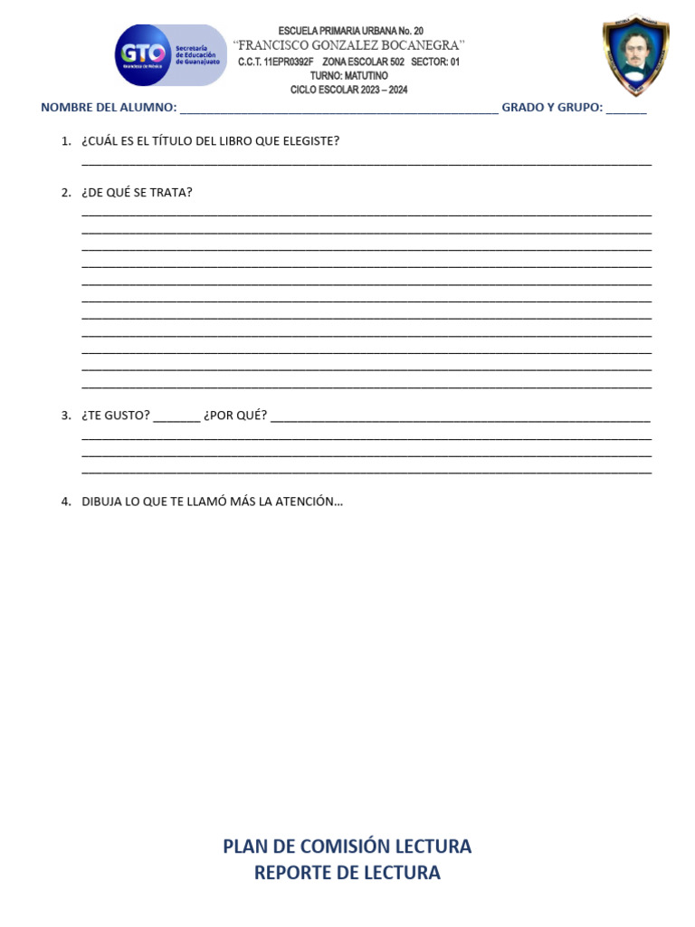 Formatos Reporte de Lectura | PDF