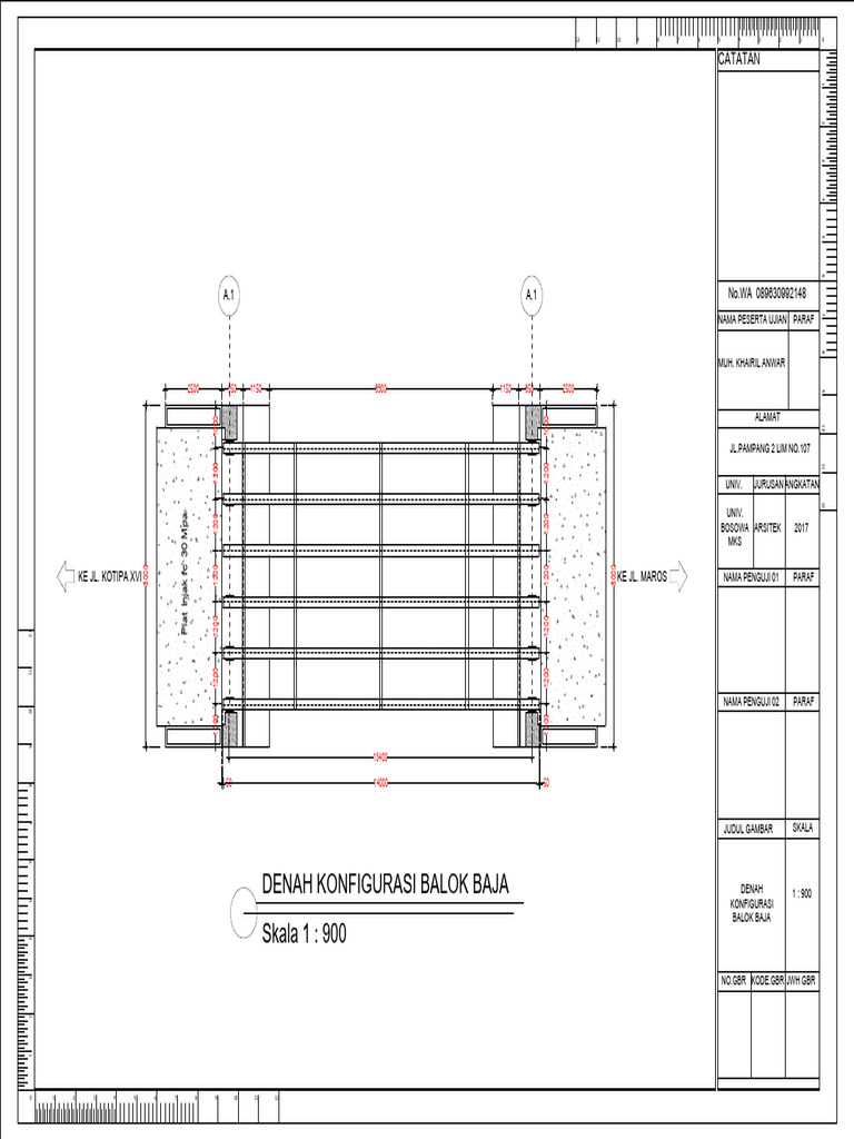 Denah Konfigurasi Balok Baja | PDF