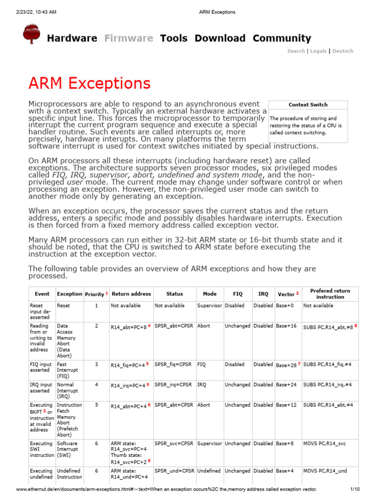 ARM Exceptions | PDF | Pointer (Computer Programming) | Central ... ARM Exceptions | PDF | Pointer (Computer Programming) | Central ...