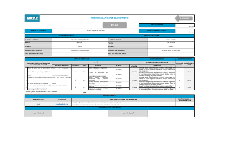 Formato para La Rendicion de Rendimiento CVOR | PDF