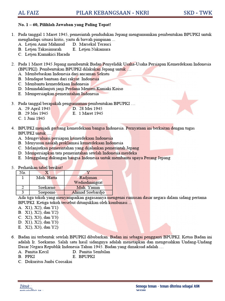 TWK - Pilar Nkri (Kelas) | PDF
