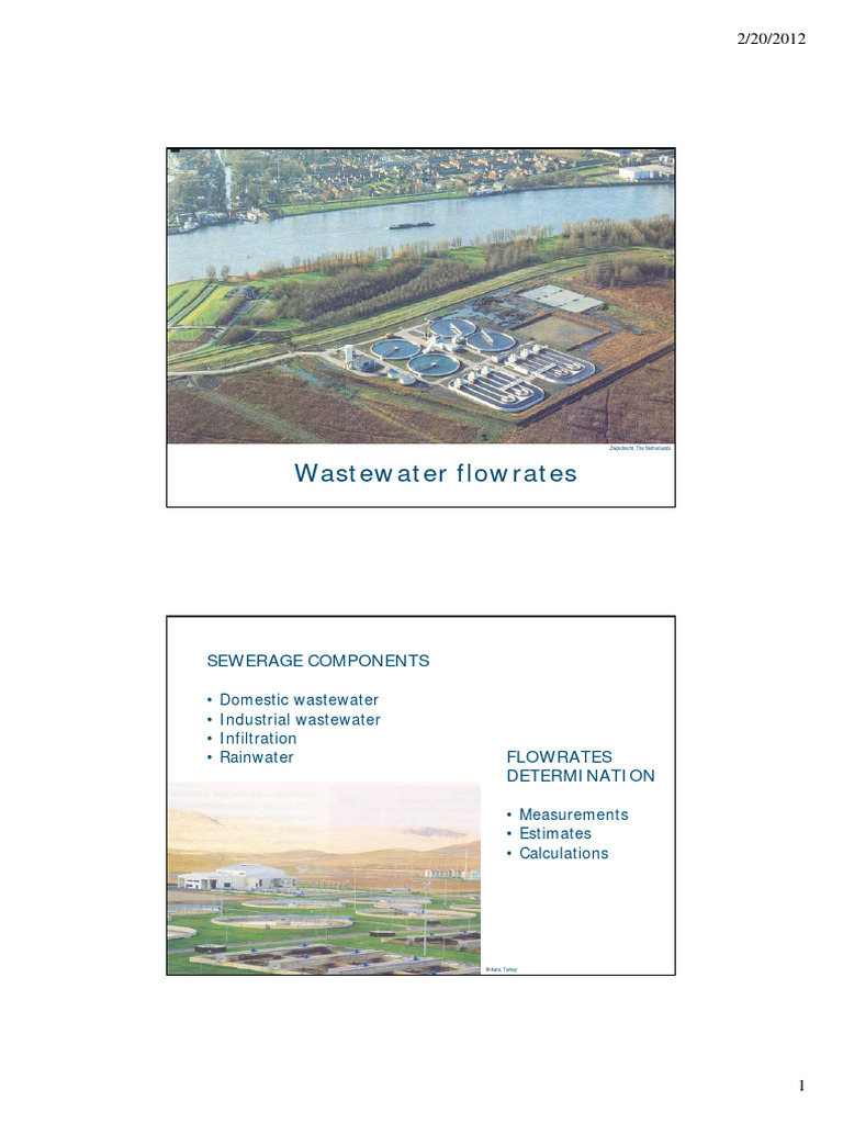 Wastewater Flowrates | PDF | Sewage | Environmental Technology