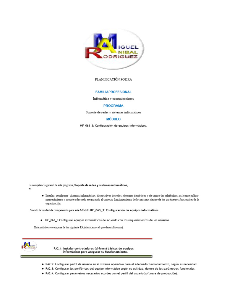 Configuracion de Equipos Informaticos | PDF | Hardware de la ...