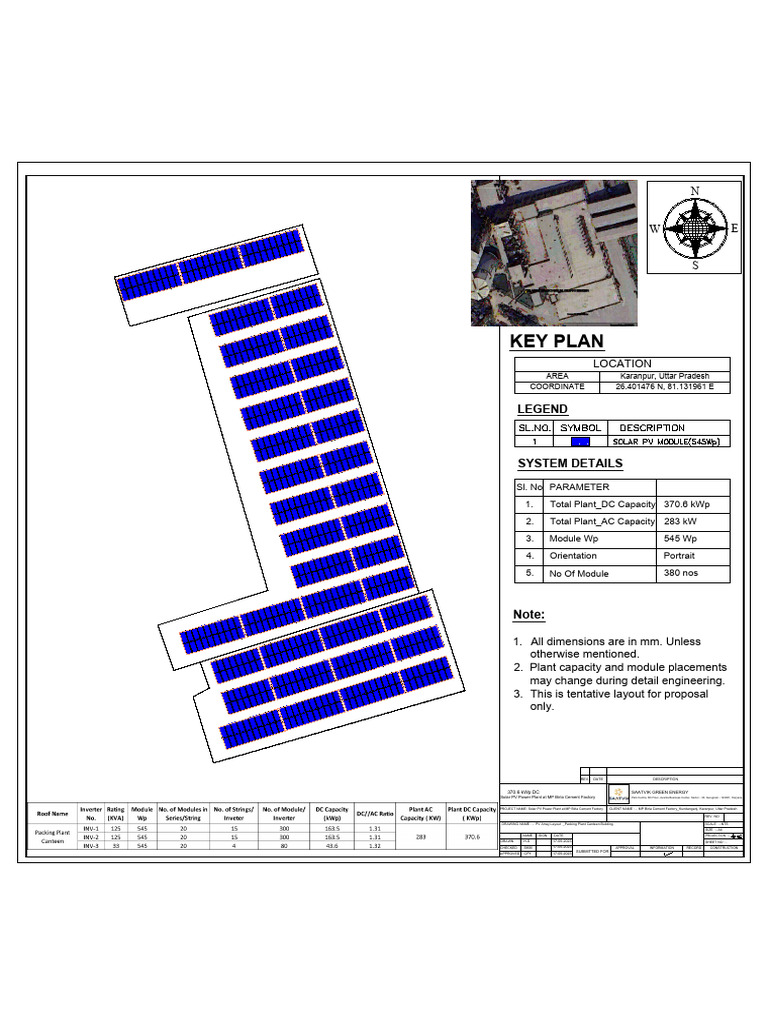PV Array Layout - Packing Plant Canteen Building | PDF | Electricity ...