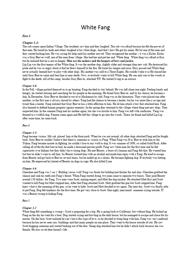 White Fang | PDF | White Fang