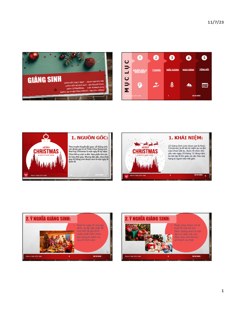 PHAN THI YEN NHI Giang Sinh | PDF