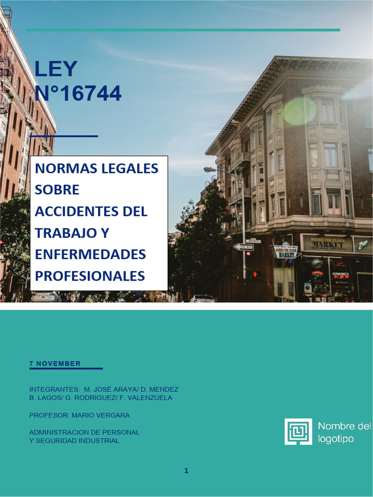 Informe Ley 16.744 | PDF | Seguro | Seguridad y salud ocupacional