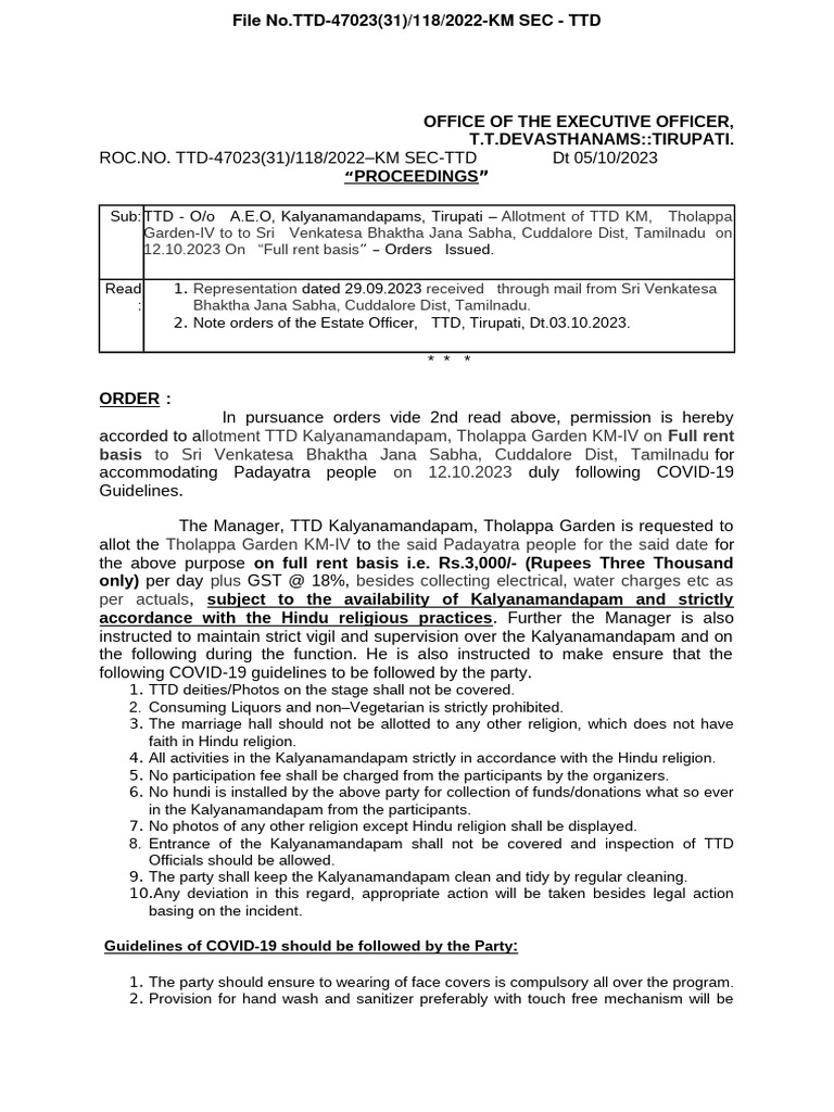 Tholappa Garden IV On 12 10 2023 | PDF