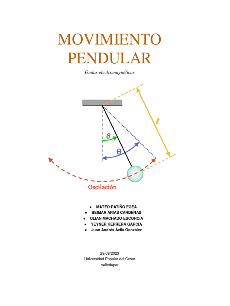 Movimiento Pendular: Conceptos Clave | PDF | Péndulo | Oscilación
