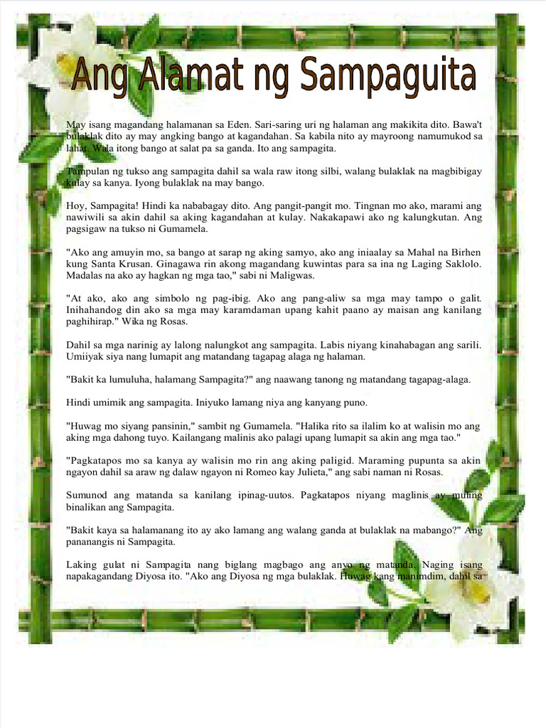 Alamat Ng Sampaguita 56157c46ee7f0 Pdf