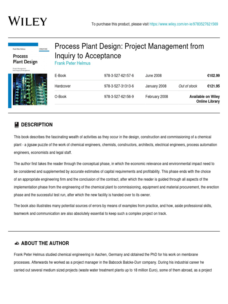 Process Plant Design Guide | PDF | Project Management | Engineering