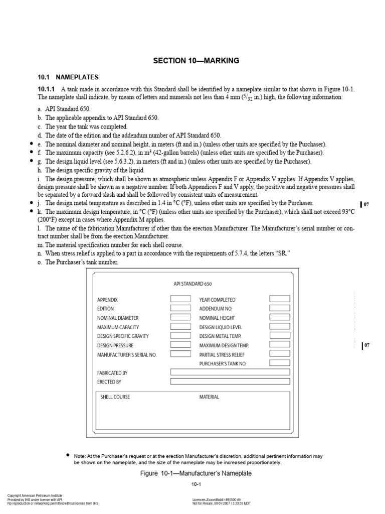 SECCIÓN 10, Api 650-2007 | PDF | Mechanical Engineering | Physical Sciences