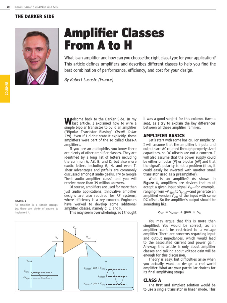 2013 12 015 Lacoste - Amp Classes | PDF | Amplifier | Bipolar Junction Transistor